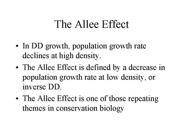 The Allee Effect