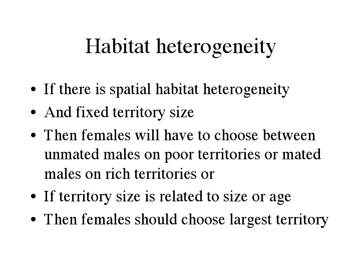 Habitat heterogeneity