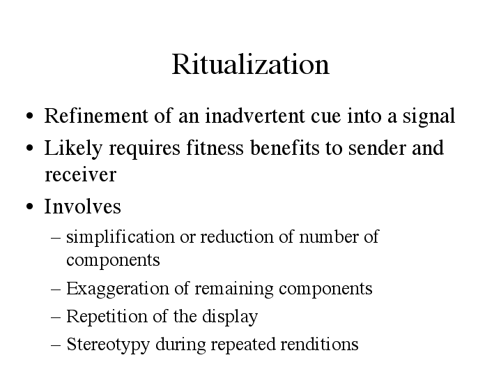 Ritualization